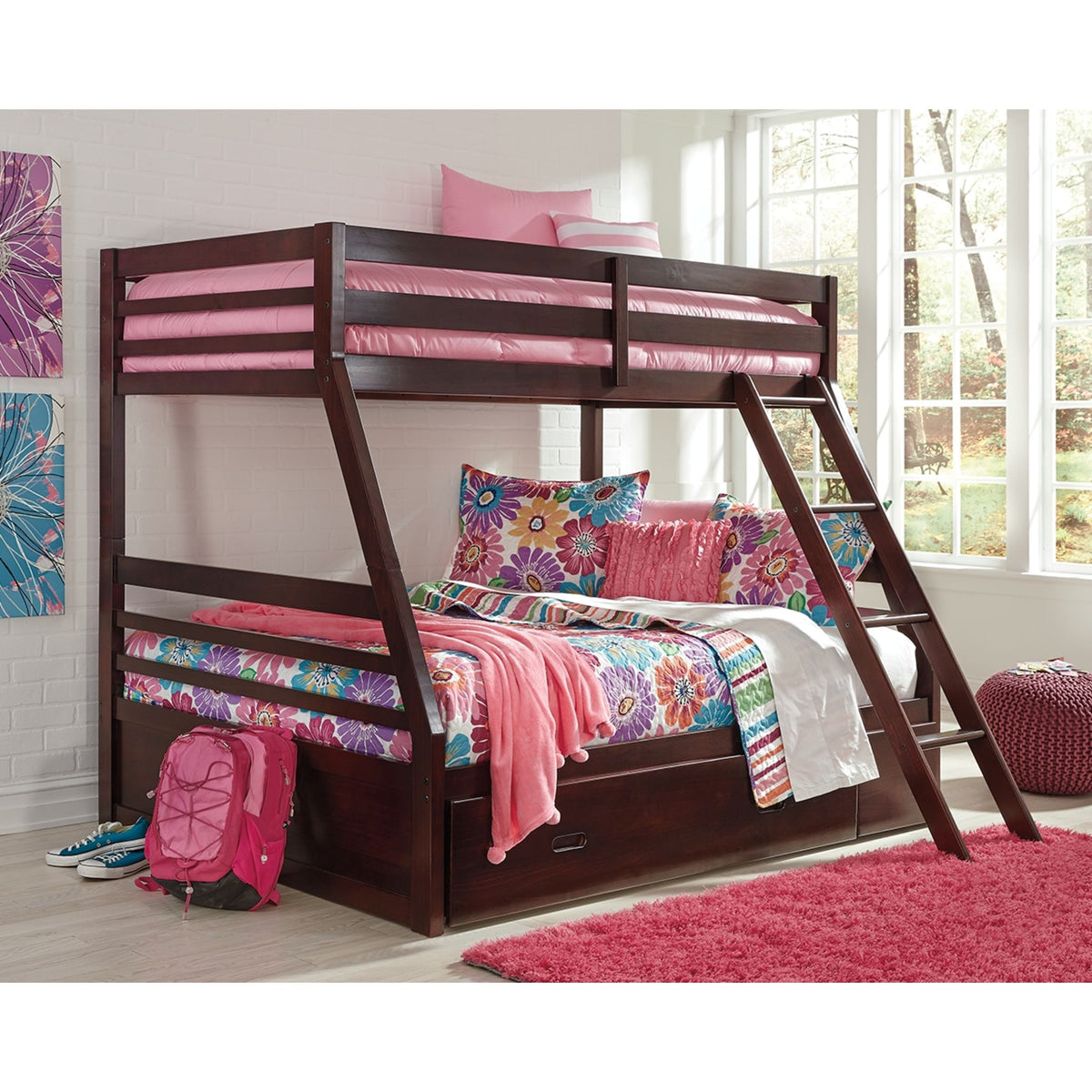 Halanton Twin/Full Bunk Bed with Storage | Ashley Canada