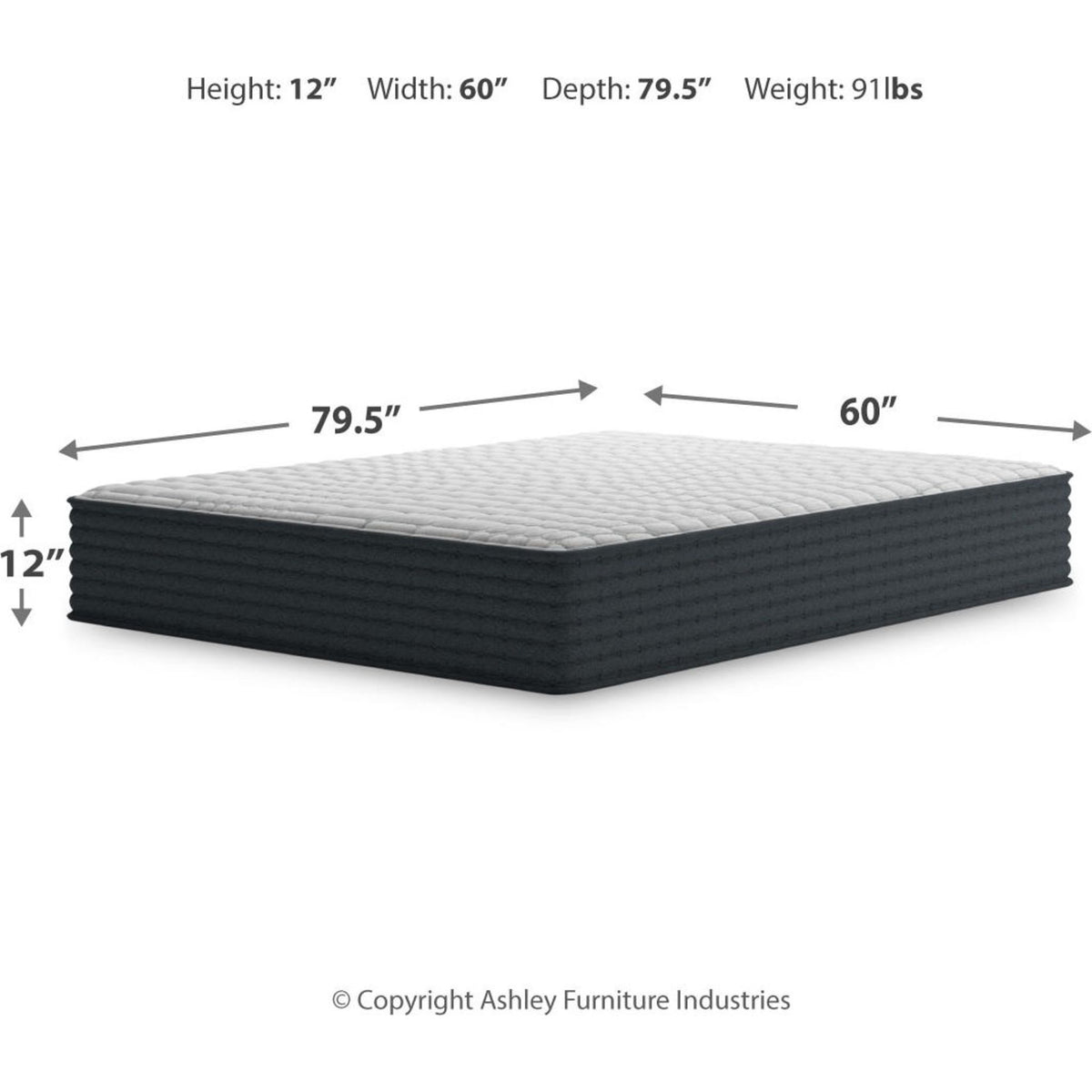 Ashley Sleep Gruve 2.0 12 Inch Hybrid Mattress | Ashley Canada