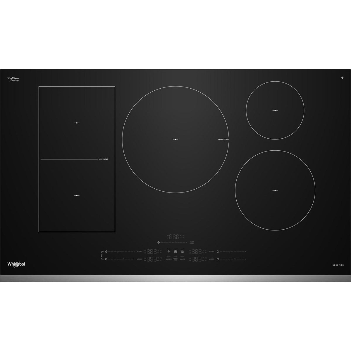Whirlpool 36" Intelligent Induction Cooktop with Temp CookTechnology a ...