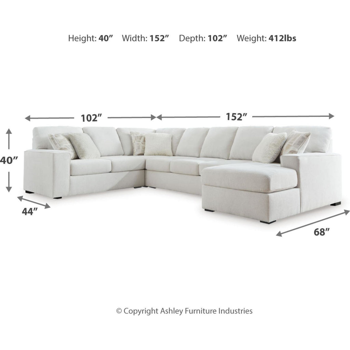 Leighelli-Exclusive 4 Piece Sectional with Chaise | Ashley Canada