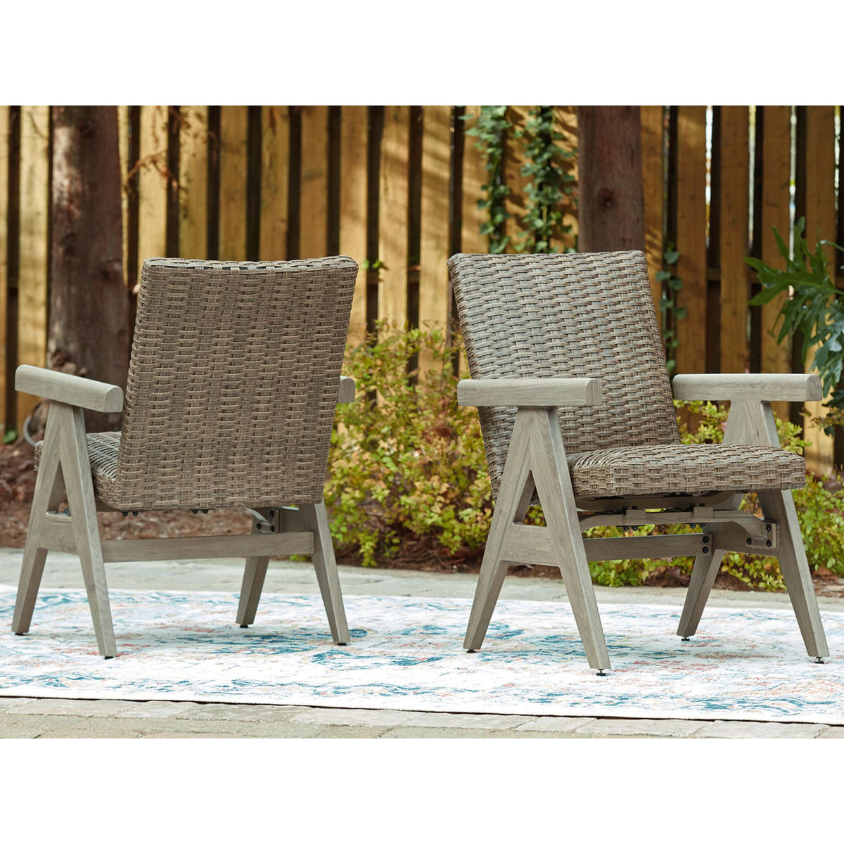 Carisbo Outdoor Rocking Arm Chair (Set of 2) | Ashley Canada