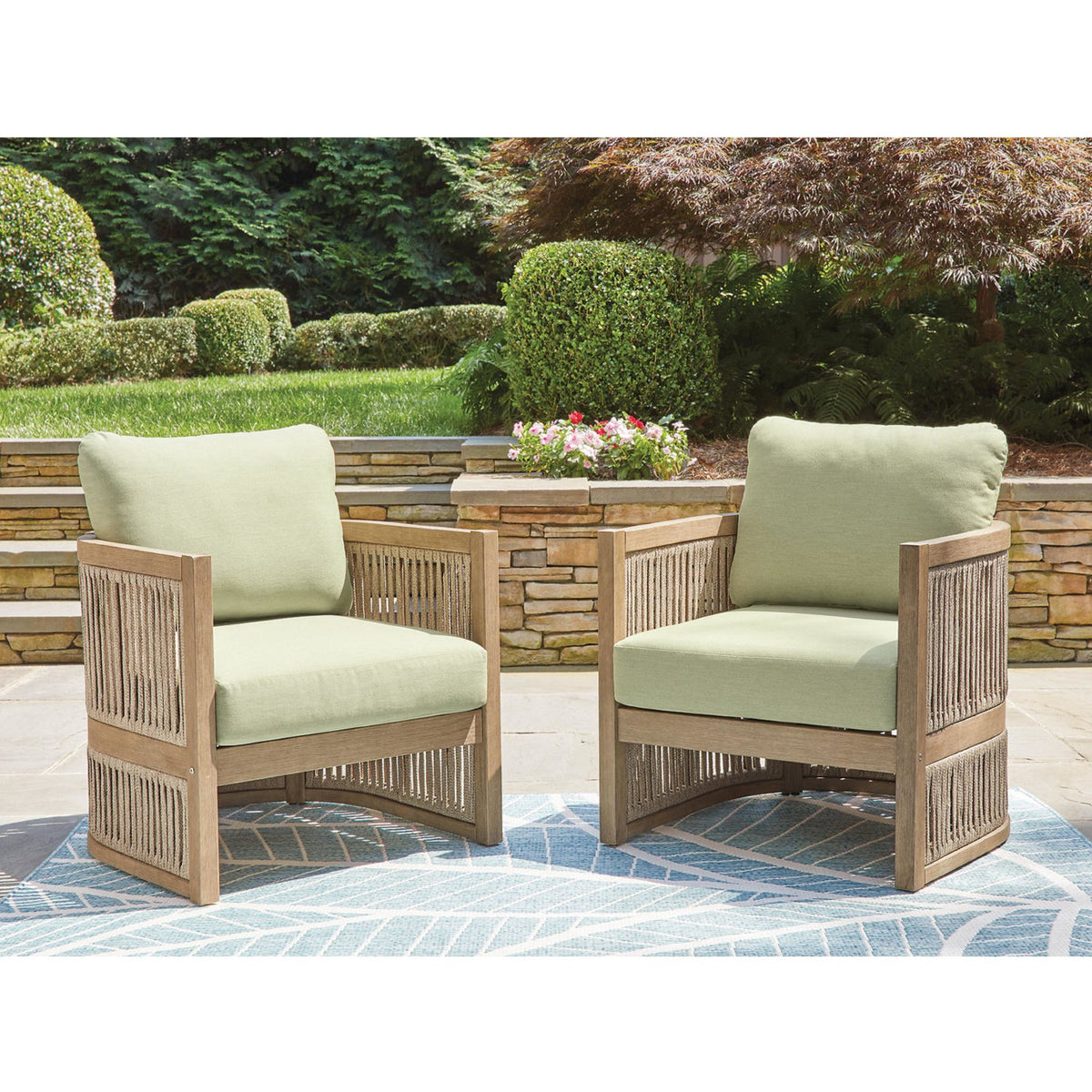 Vision Lane Outdoor Lounge Chair with Cushion (set of 2) | Ashley Canada