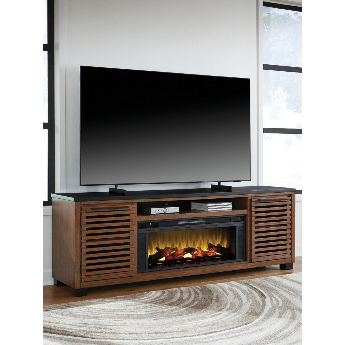Kallari TV Stand with Fireplace | Ashley Canada
