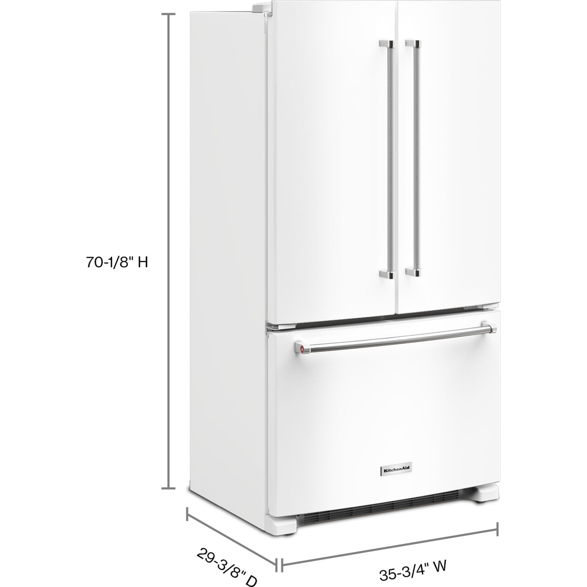 KitchenAid French Door Fridge (KRFC136RWH) - White | Ashley Canada