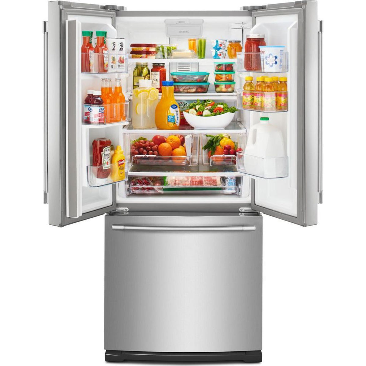 Maytag 30-Inch Wide French Door Refrigerator with Exterior Water Dispe ...