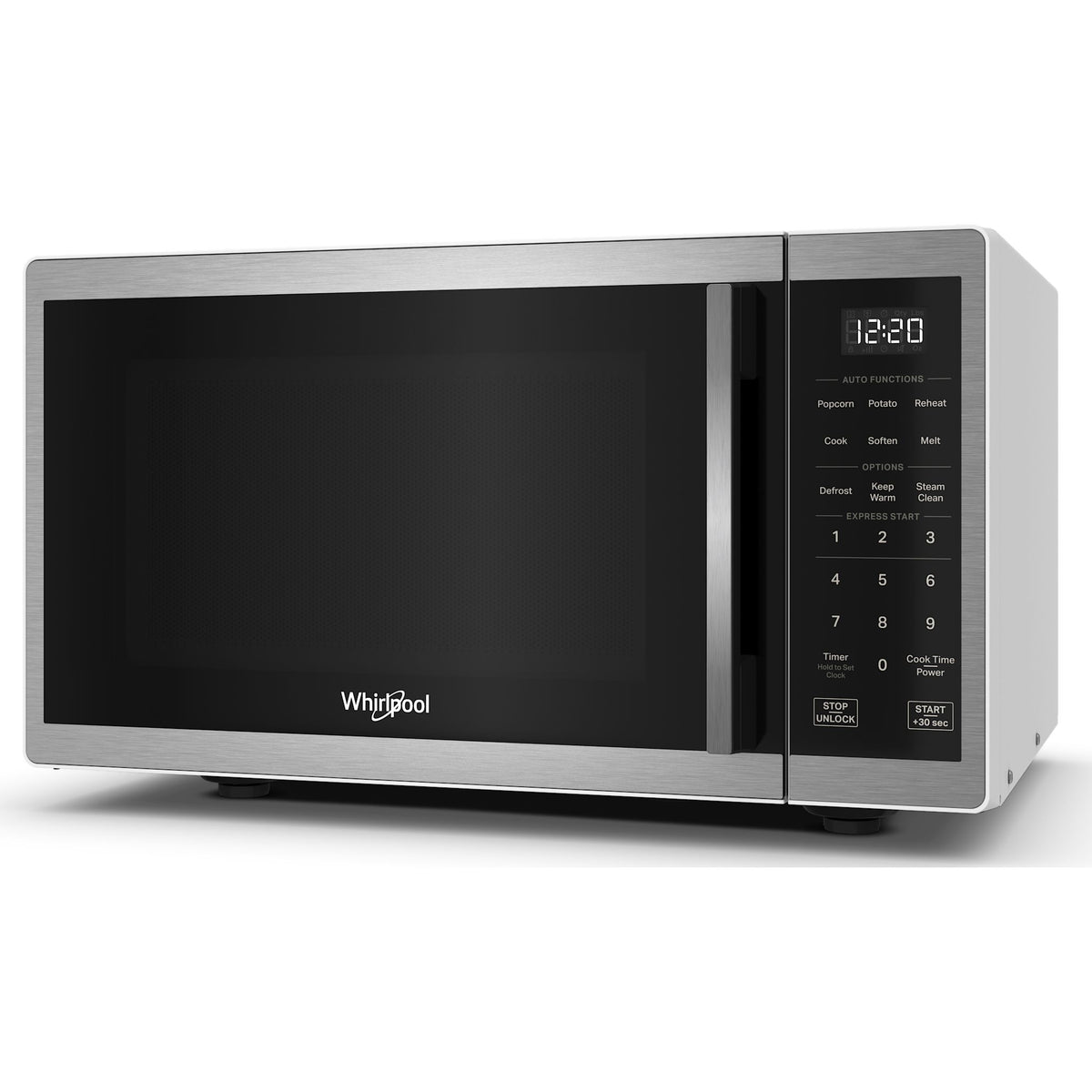 Whirlpool 0.9 cu. ft. Stainless Steel Countertop Microwave With Steam ...