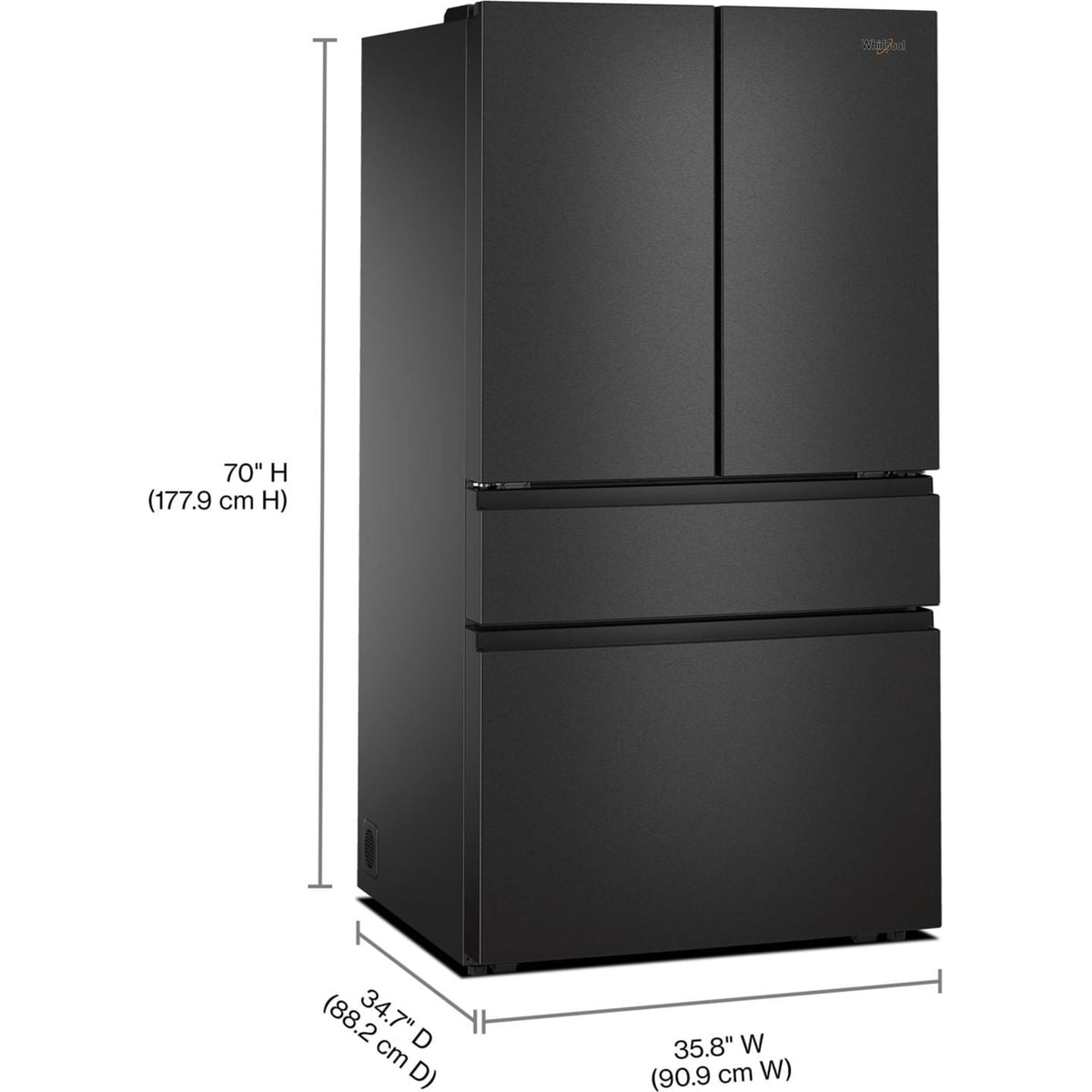 Whirlpool 30 Cu. Ft. Family-Sized Capacity French door refrigerator wi ...