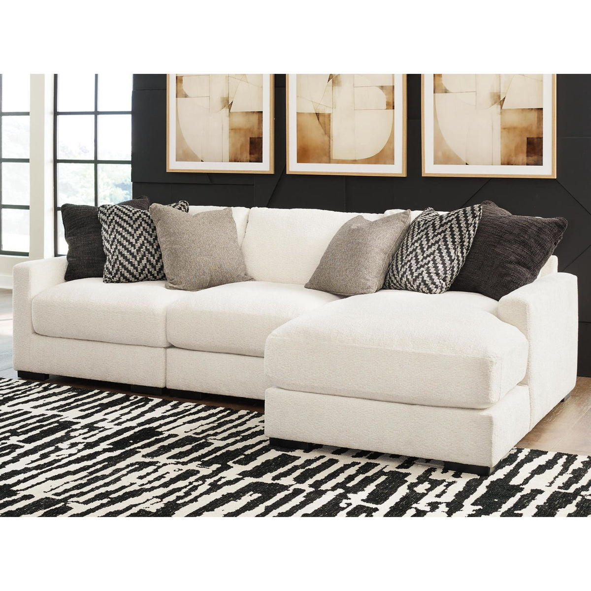 Elissa Court-Exclusive 3 Piece Modular Sectional with Chaise | Ashley ...