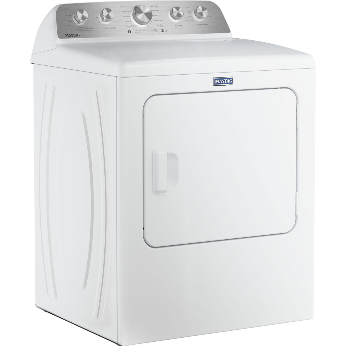 Maytag 7.0 Cu Ft. Load Electric Dryer with Extra Power and Pet Pro Opt ...