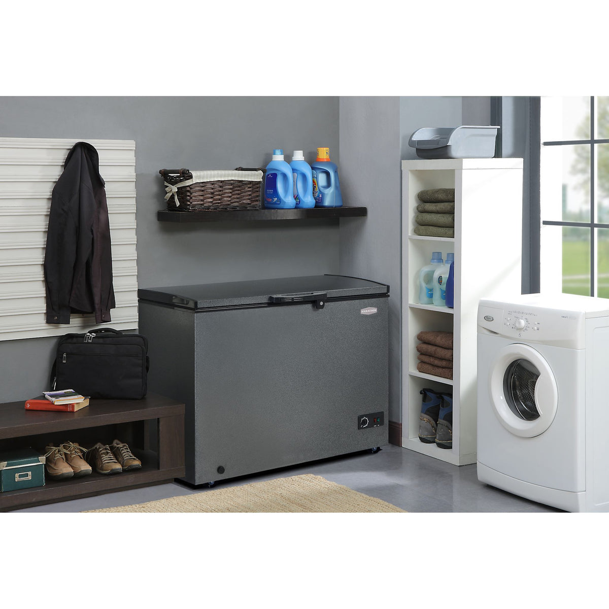Marathon Chest Freezer (MCF101GRD) - Granite | Ashley Canada