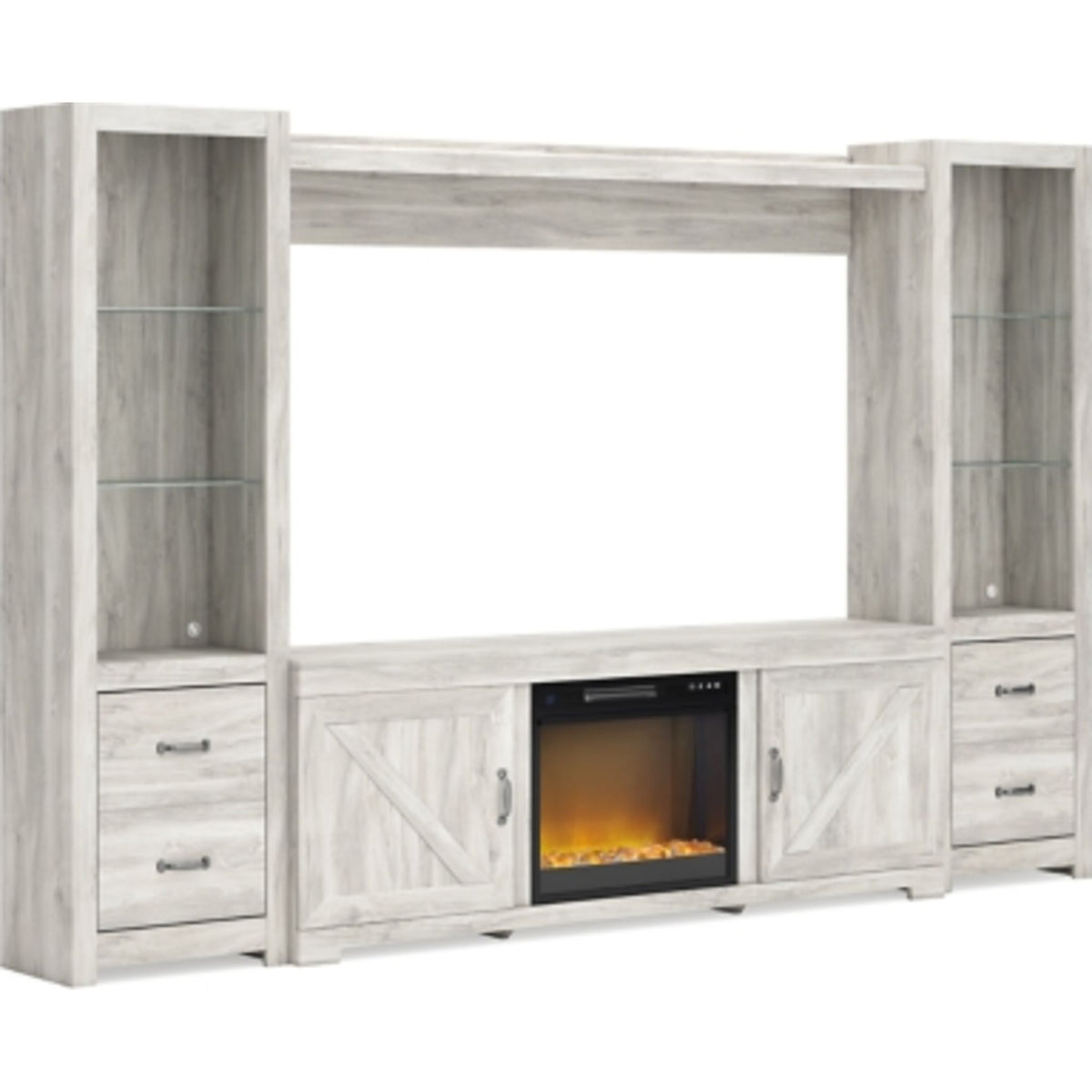 Bellaby 4 Piece Entertainment Unit with Fireplace| Ashley Canada