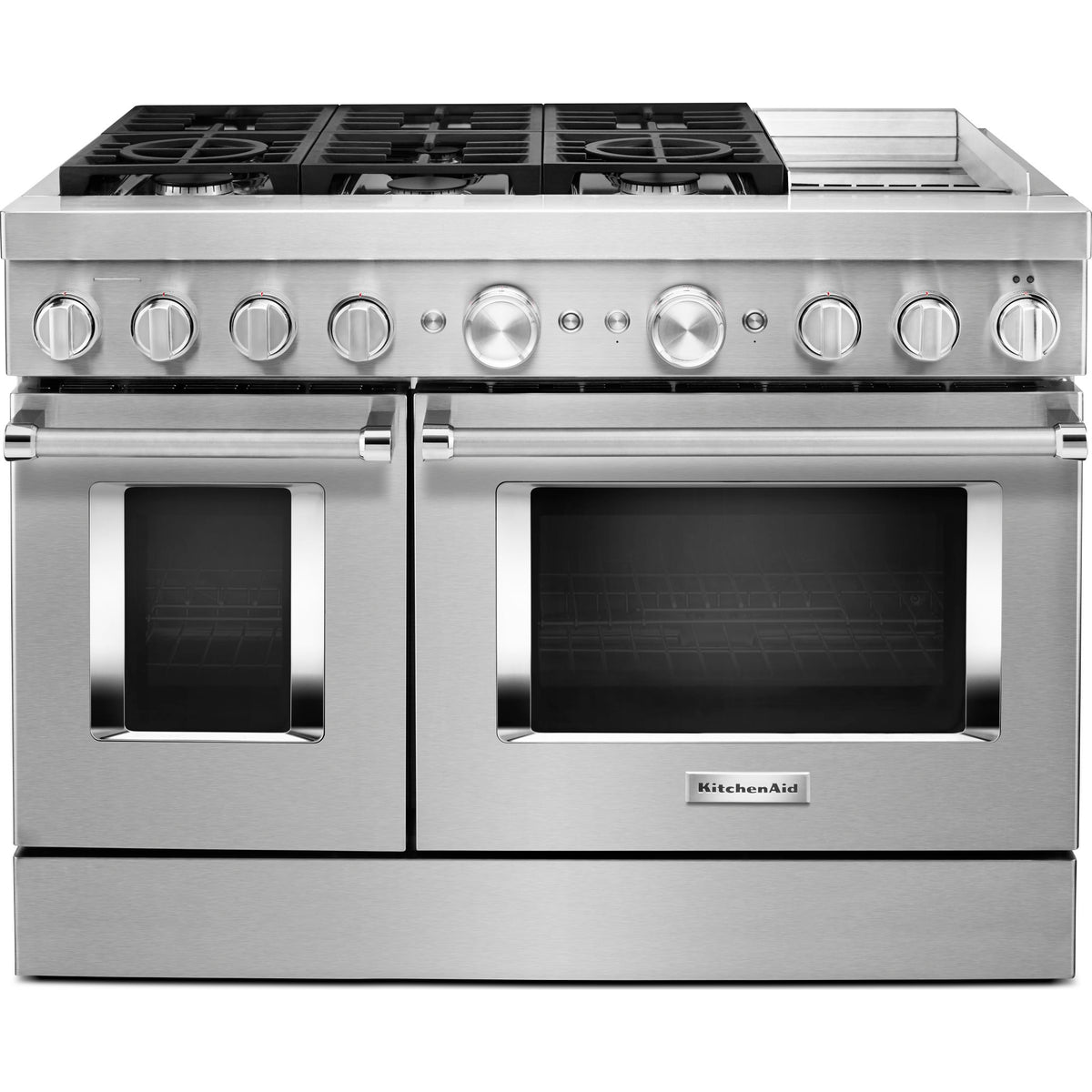 KitchenAid 48'' Smart Commercial-Style Dual Fuel Range with Griddle ...