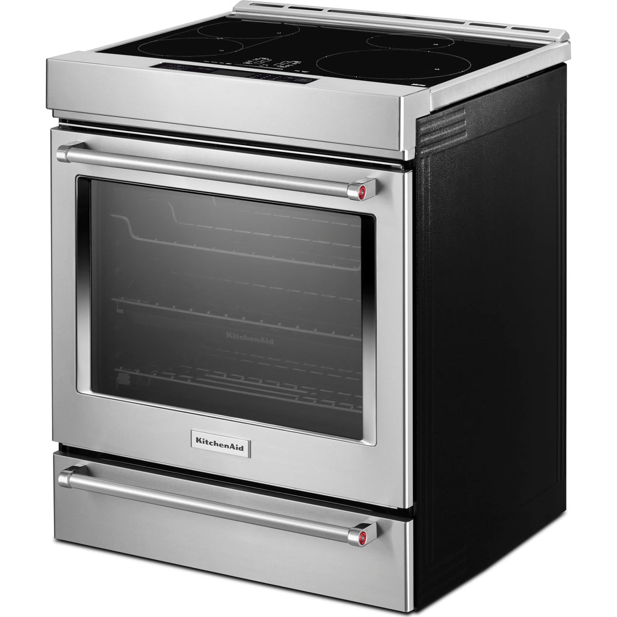 KitchenAid 30" 4-Element Induction Slide-In Convection Range with Air ...