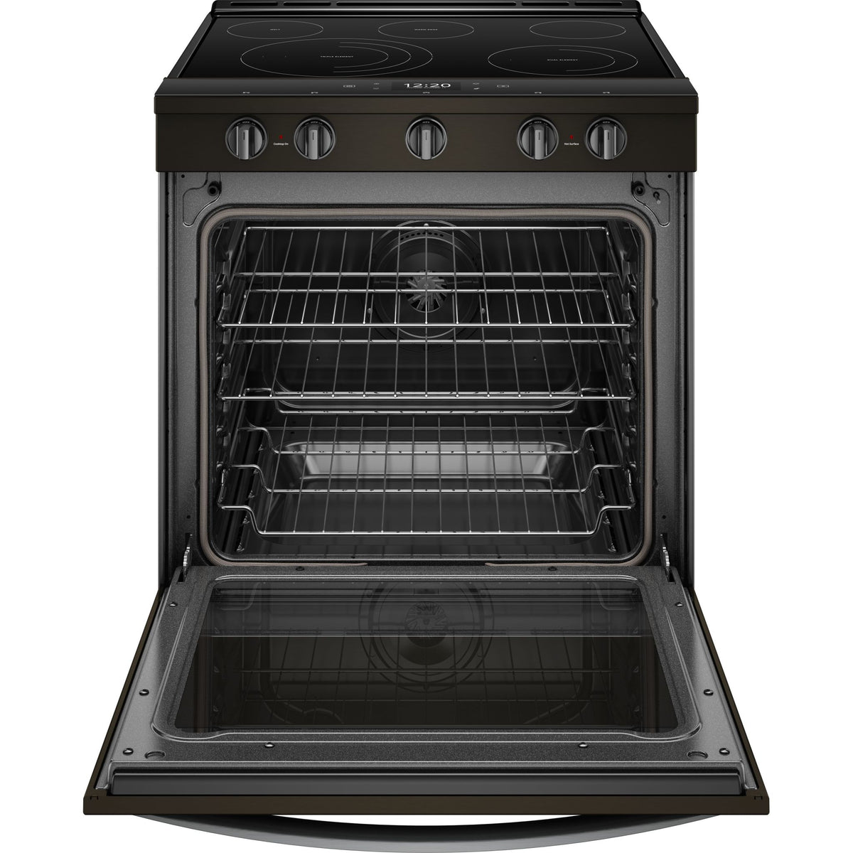Whirlpool Front Control Range (YWEE750H0HV) - Black Stainless | Ashley ...