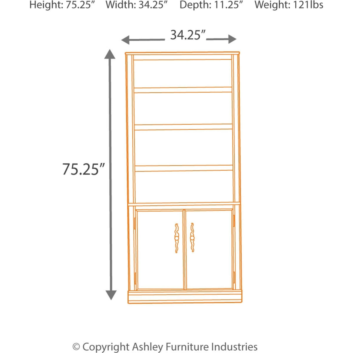 Hamlyn Large Door Bookcase | Ashley Canada
