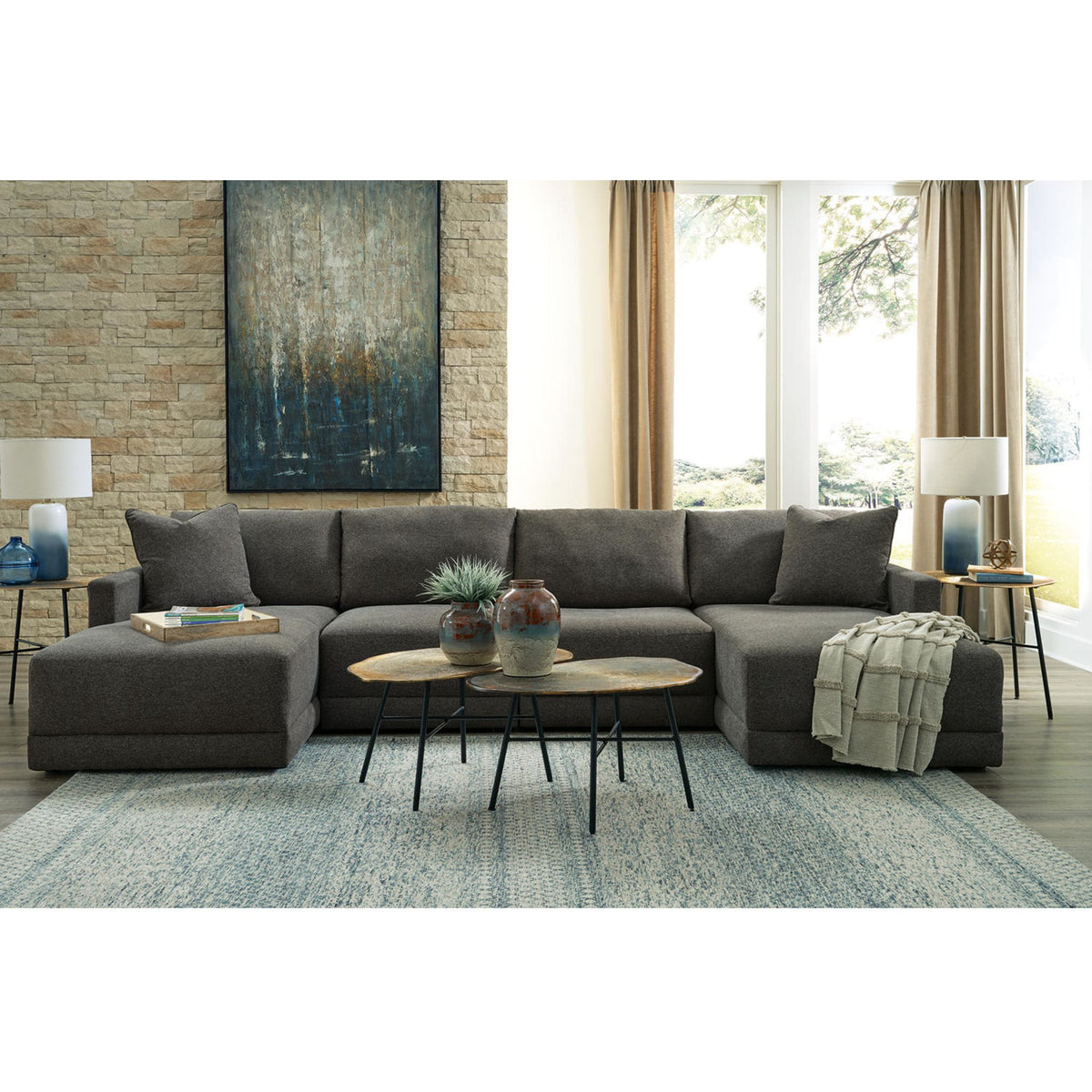 Evey-Exclusive 4 Piece Modular Sectional with Chaise | Ashley Canada