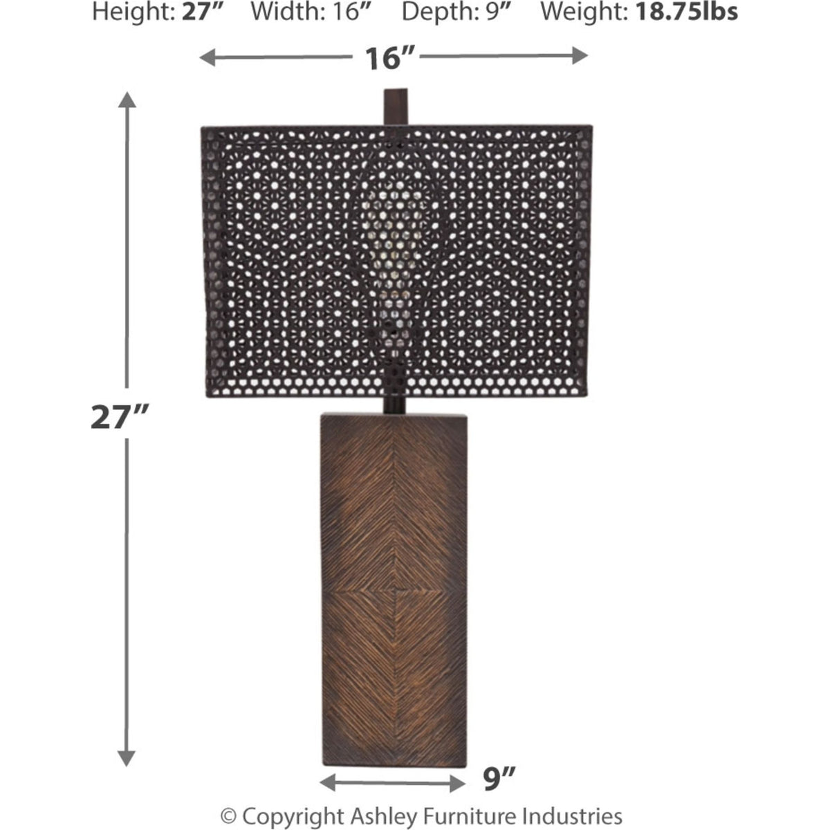 Briek Table Lamp (Single) | Ashley Canada