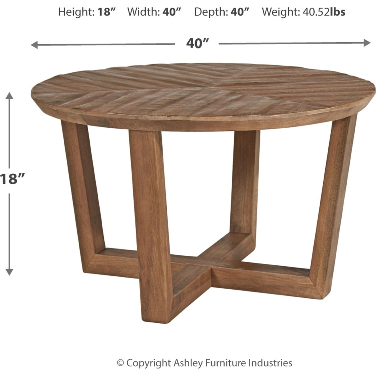 Kinnshee Round Cocktail Table | Ashley Canada