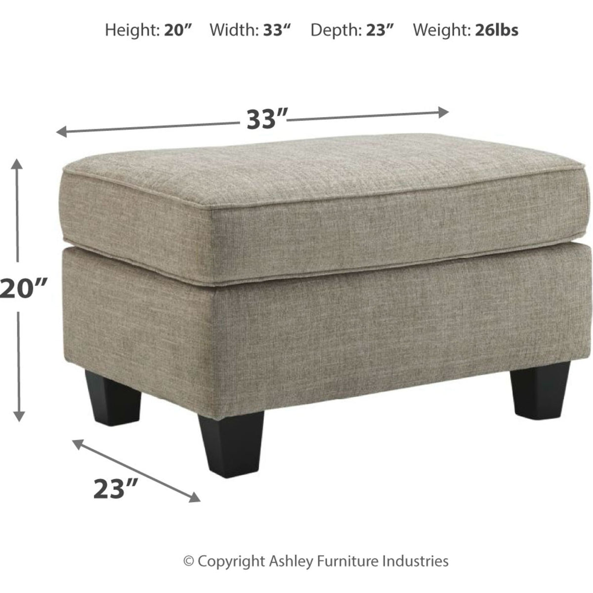 Kestrel-Exclusive Ottoman | Ashley Canada