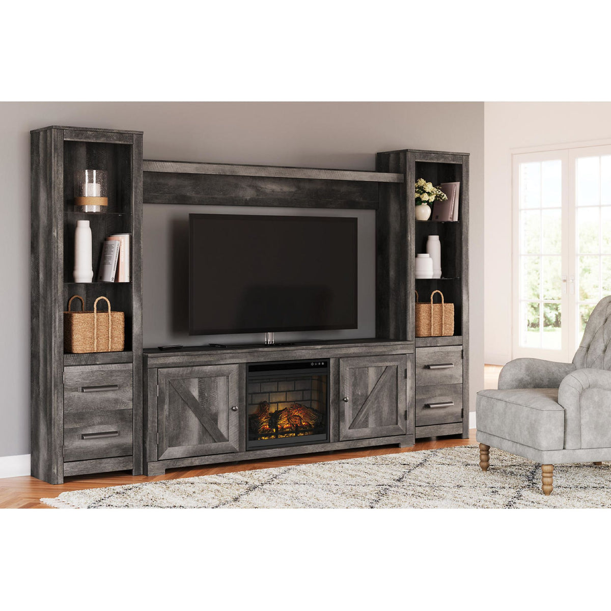 Wynnlow Entertainment Unit with Fireplace | Ashley Canada