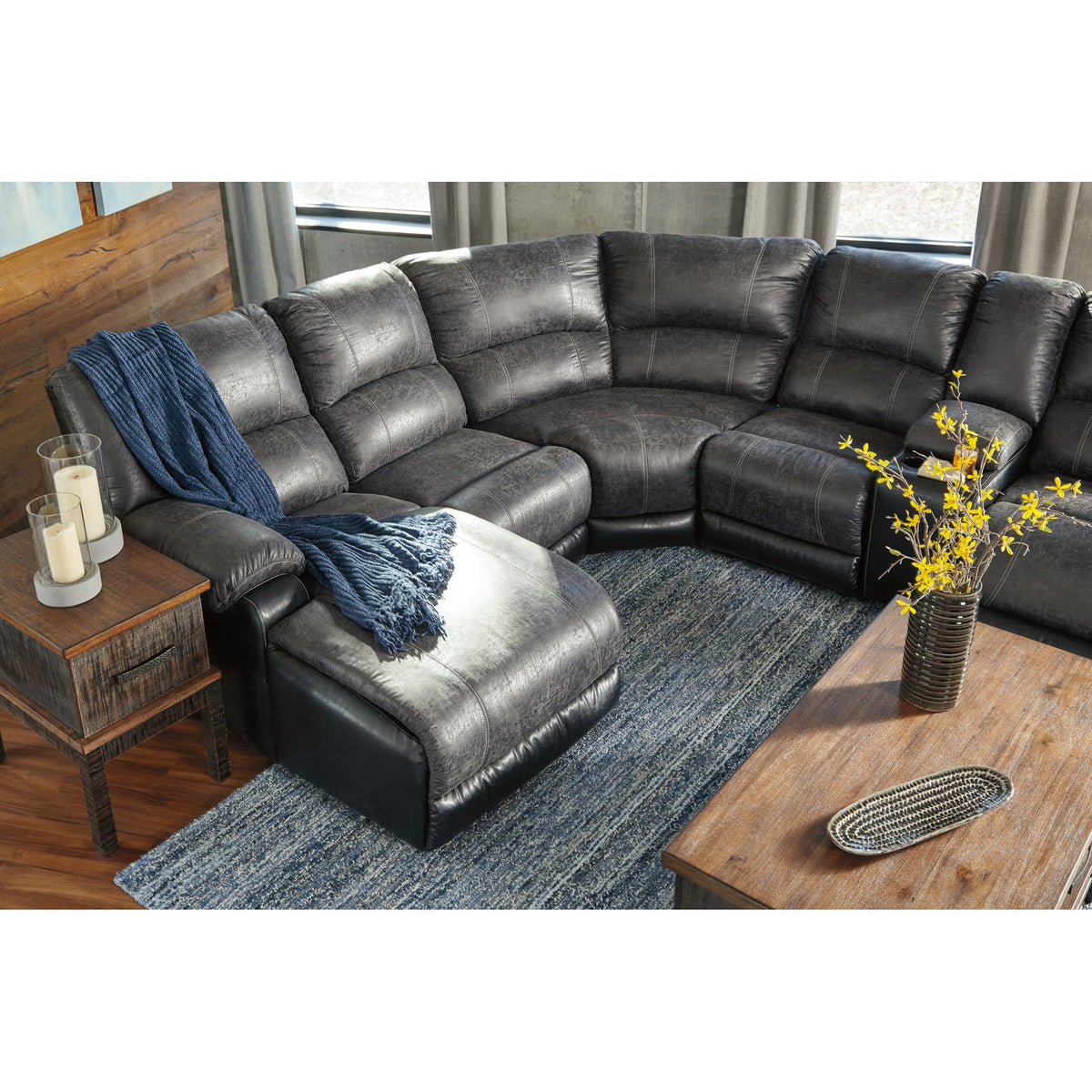 Nantahala 6 Piece LAF Reclining Sectional| Ashley Canada